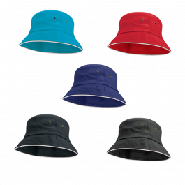 Bondi Bucket Hat - White Sandwich Trim